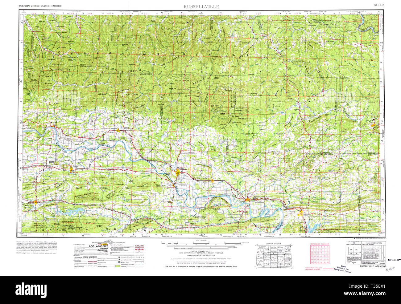 Map of russellville hi-res stock photography and images - Alamy