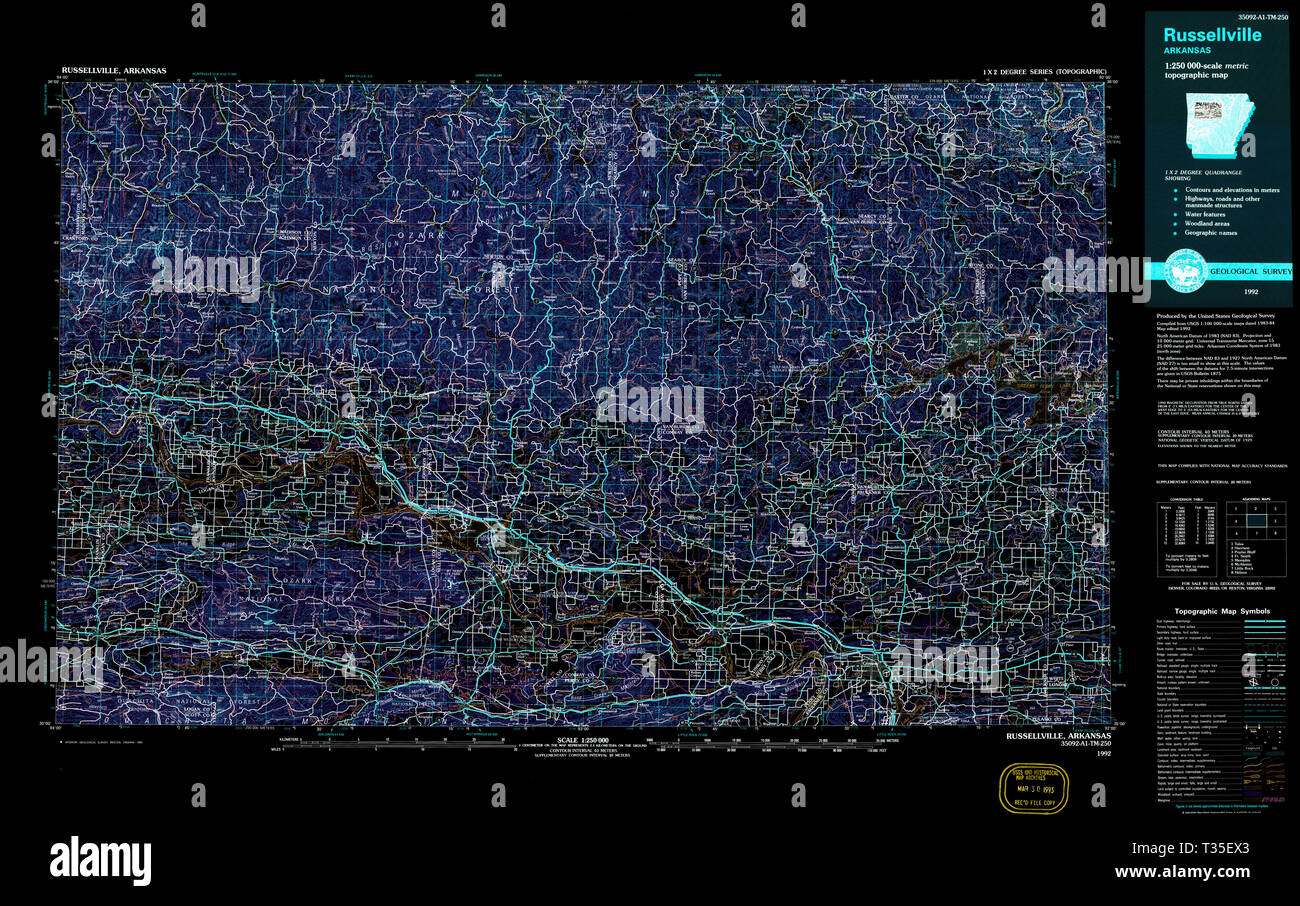 Map of russellville hi-res stock photography and images - Alamy