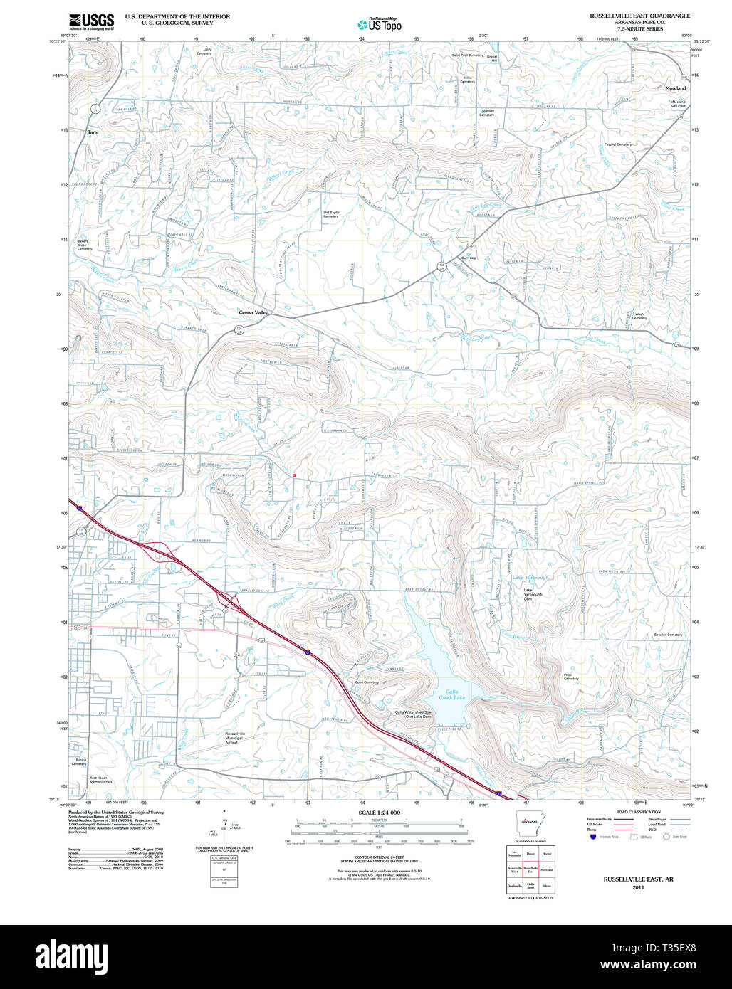 Map of russellville hi-res stock photography and images - Alamy