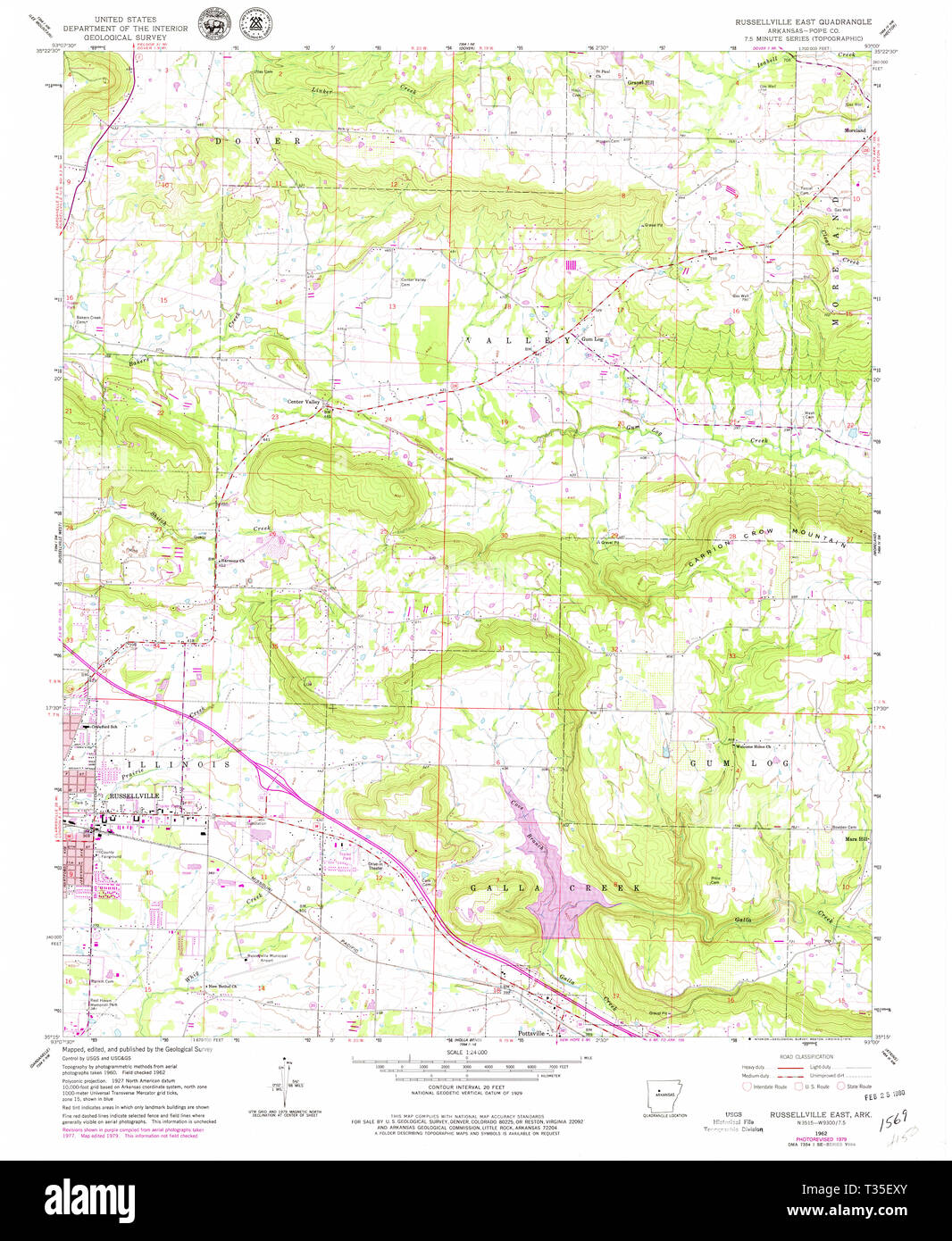 Map of russellville Cut Out Stock Images & Pictures - Alamy