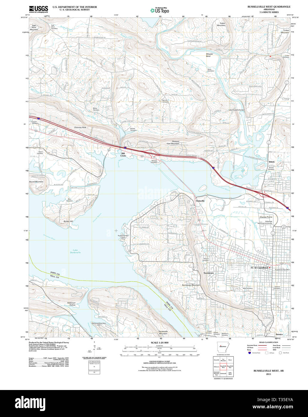 Map of russellville hi-res stock photography and images - Alamy