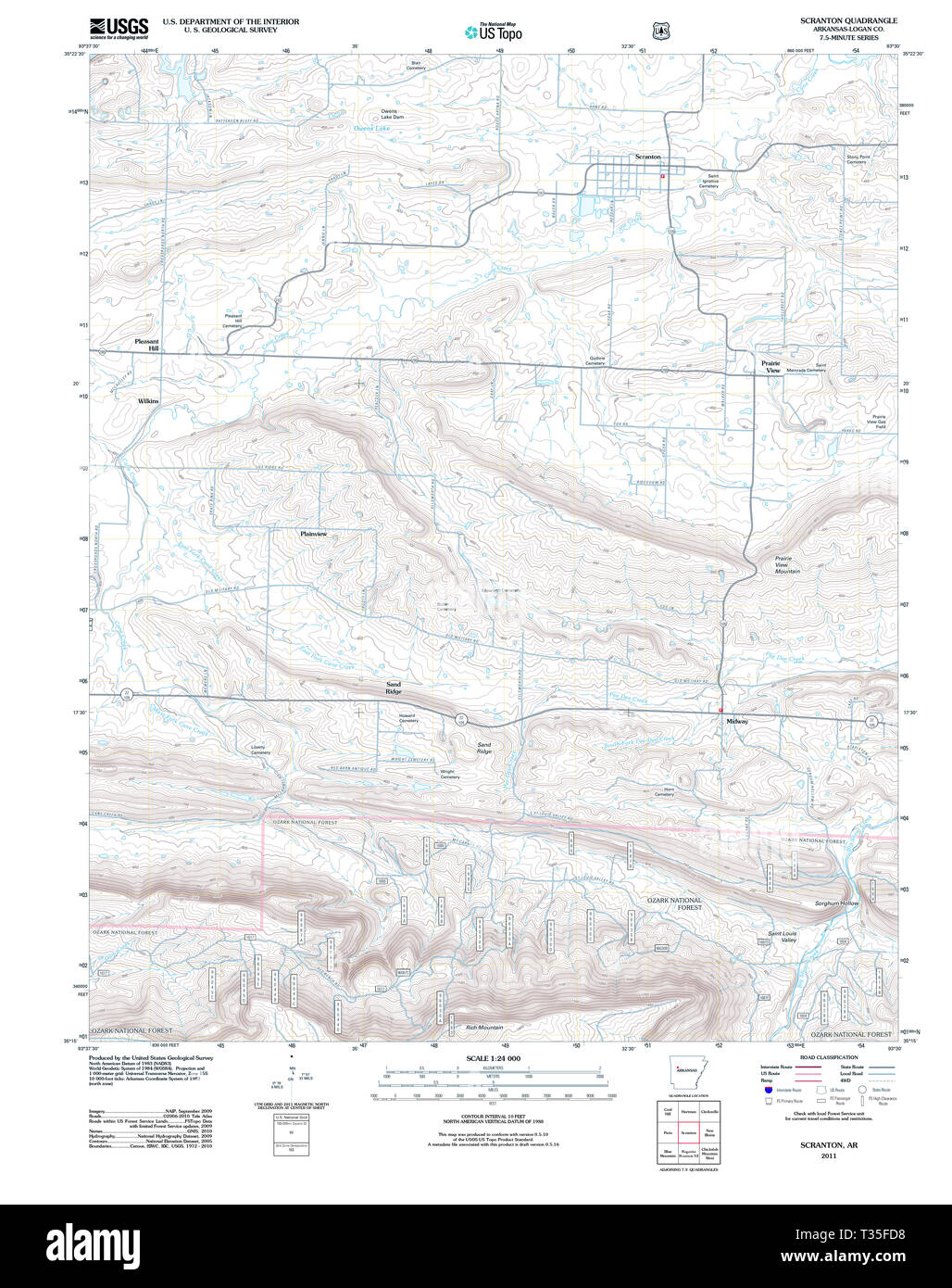 Map of scranton hi-res stock photography and images - Alamy