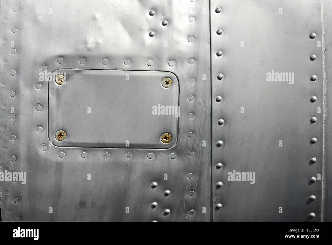 Detail of an airplane fuselage Stock Photo - Alamy