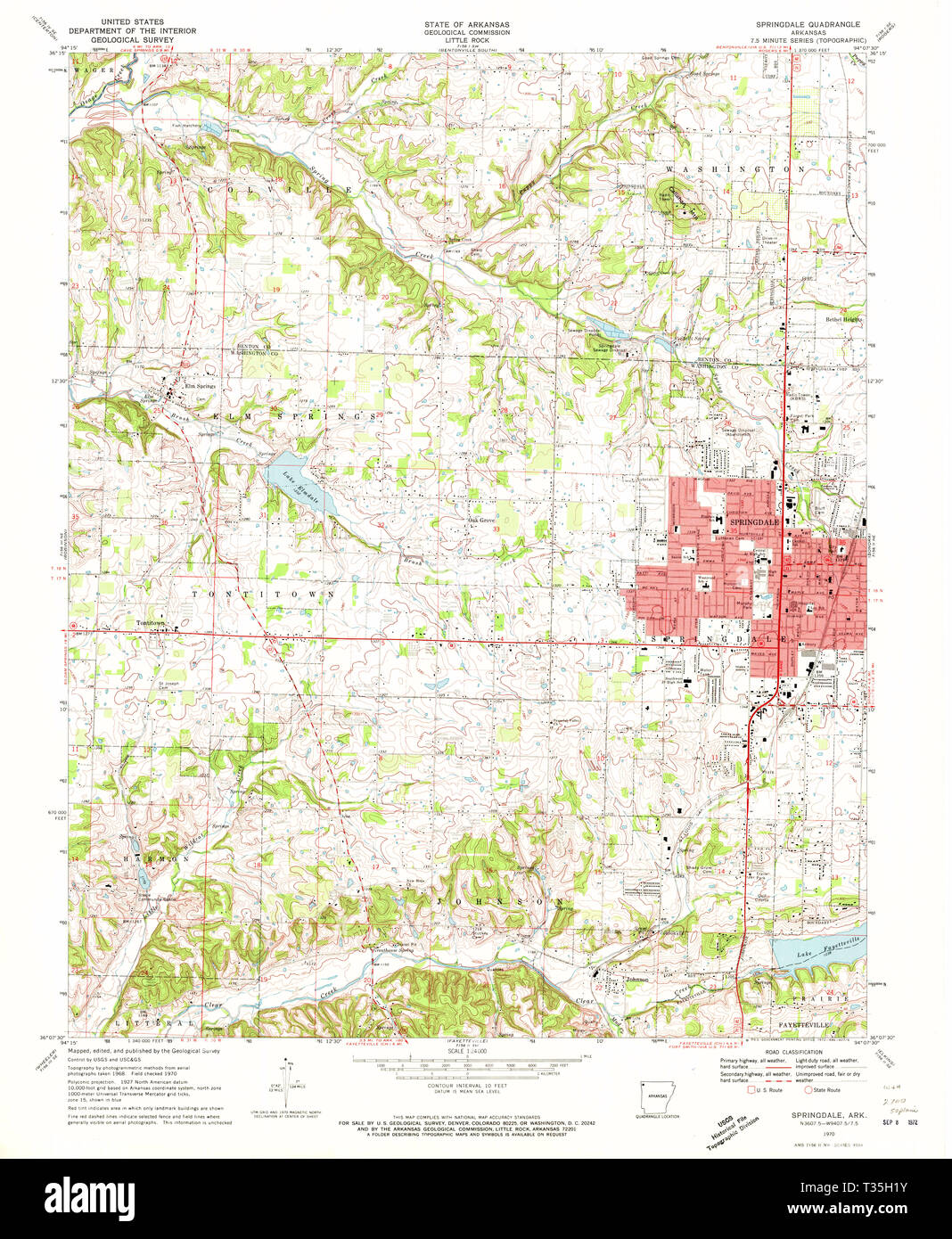 Springdale map hi-res stock photography and images - Alamy