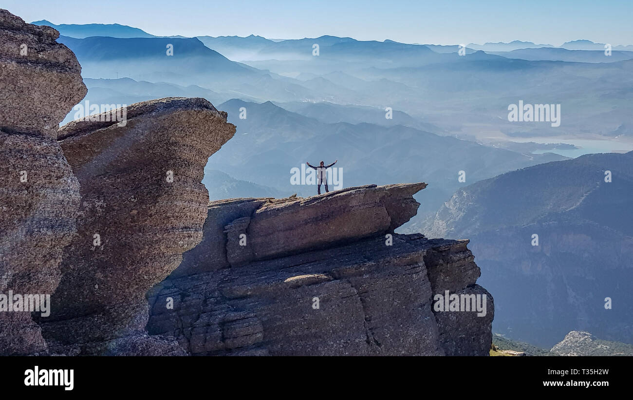 On top of the world, cliff balcony Stock Photo - Alamy