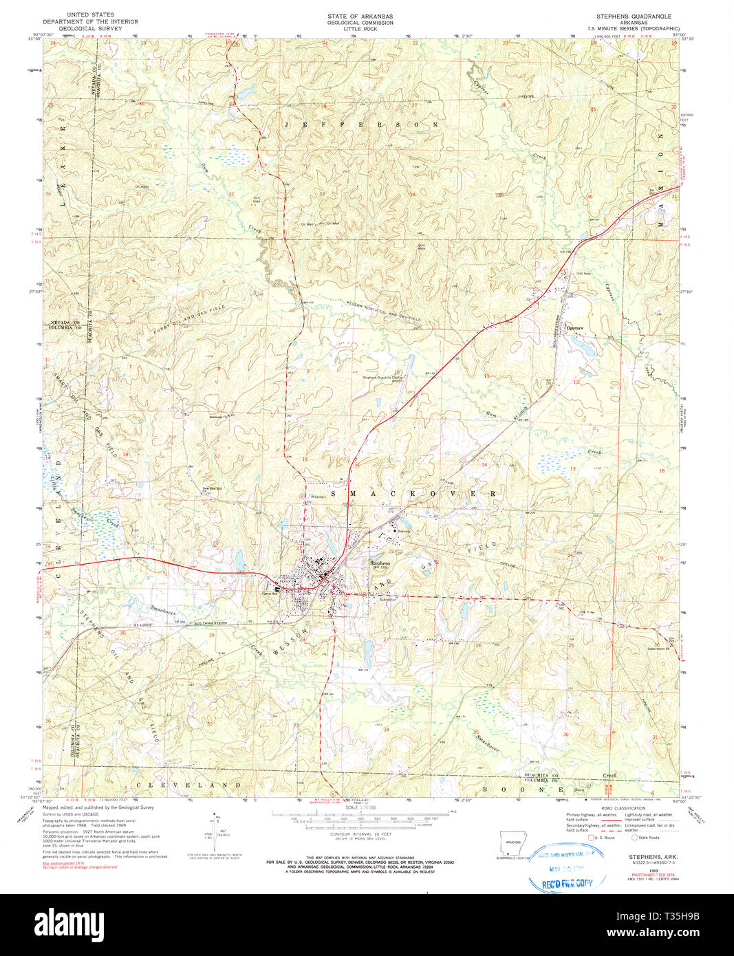 Stephens arkansas map hi-res stock photography and images - Alamy