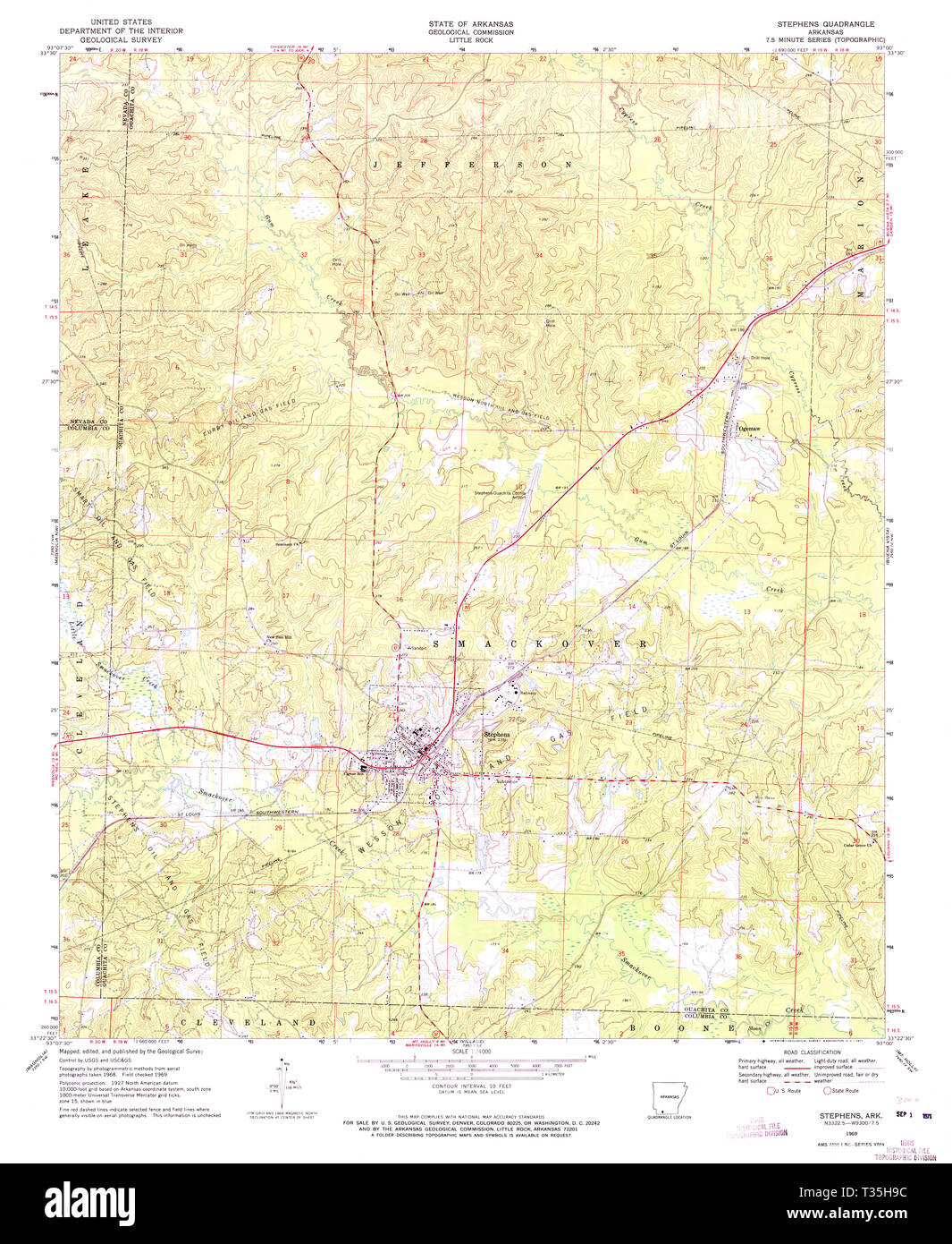 Map of stephens arkansas hi-res stock photography and images - Alamy