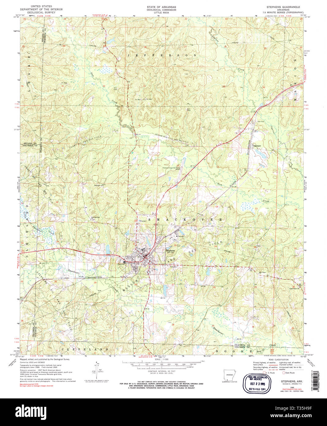 Map of stephens arkansas hi-res stock photography and images - Alamy