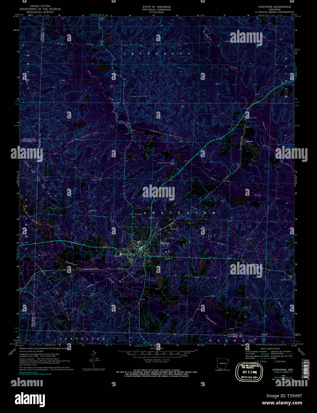 Stephens arkansas map hi-res stock photography and images - Alamy