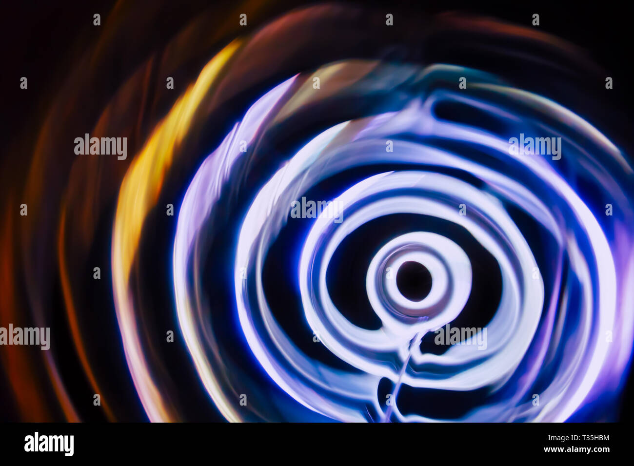 Sound waves in the visible full color in the dark Stock Photo - Alamy