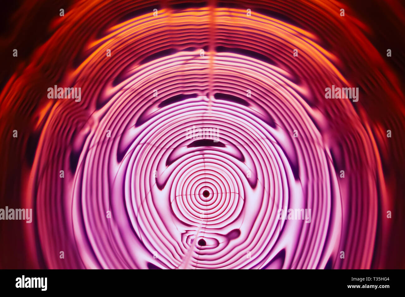Sound waves in the visible full color in the dark Stock Photo - Alamy