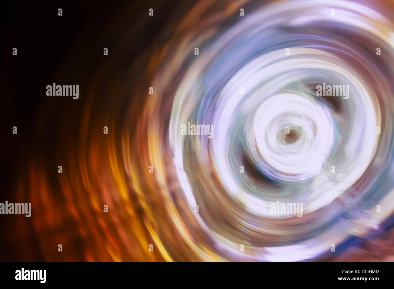 Sound waves in the visible full color in the dark Stock Photo - Alamy