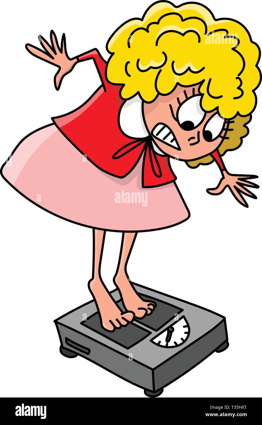 Cartoon happy fat woman hi-res stock photography and images - Alamy