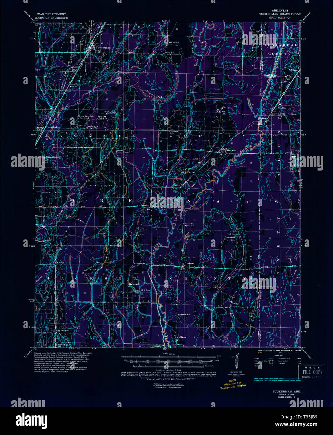 Map of tuckerman hi-res stock photography and images - Alamy
