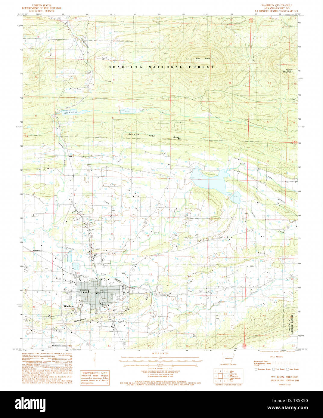 Map of waldron hi-res stock photography and images - Alamy