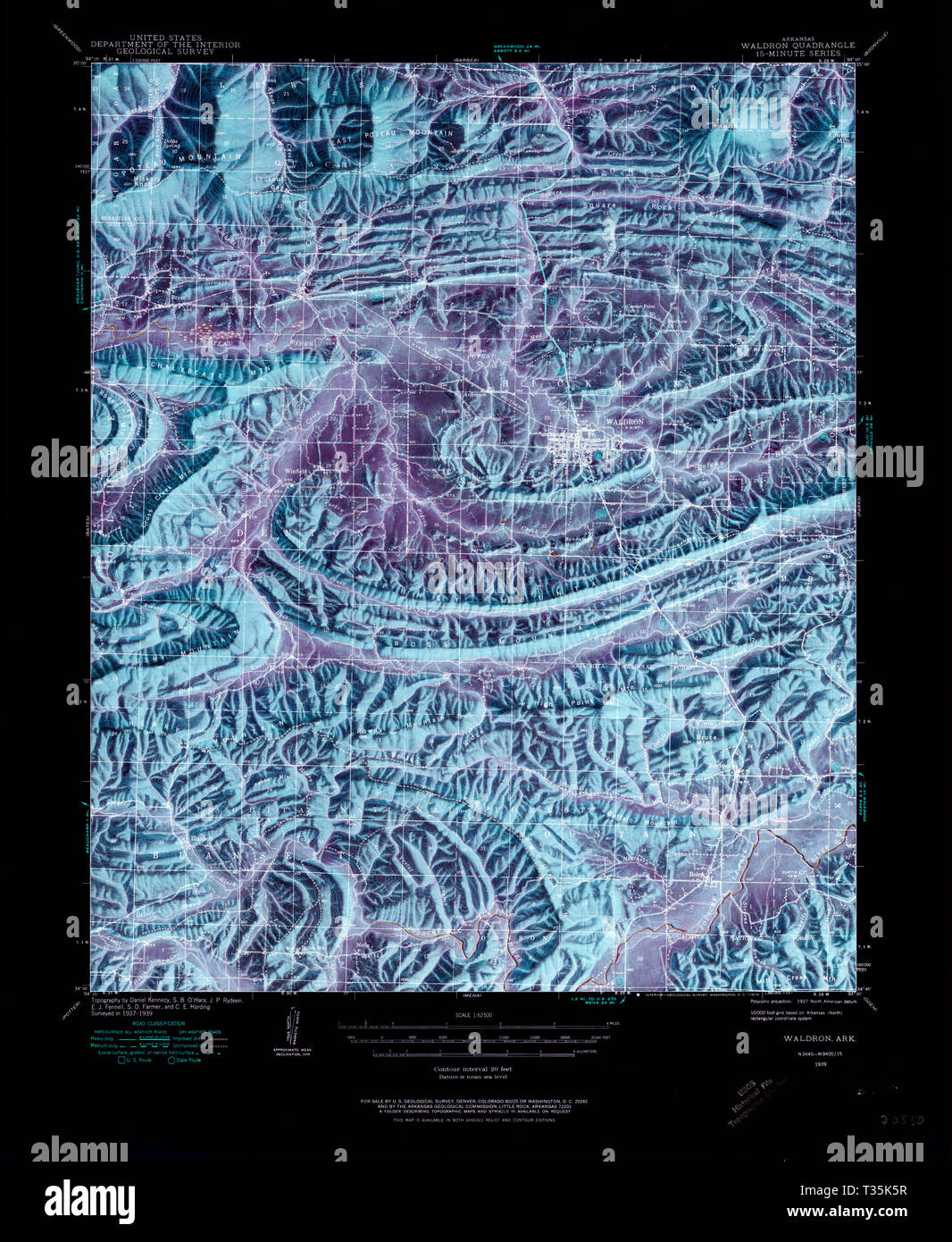 Waldron arkansas map hi-res stock photography and images - Alamy