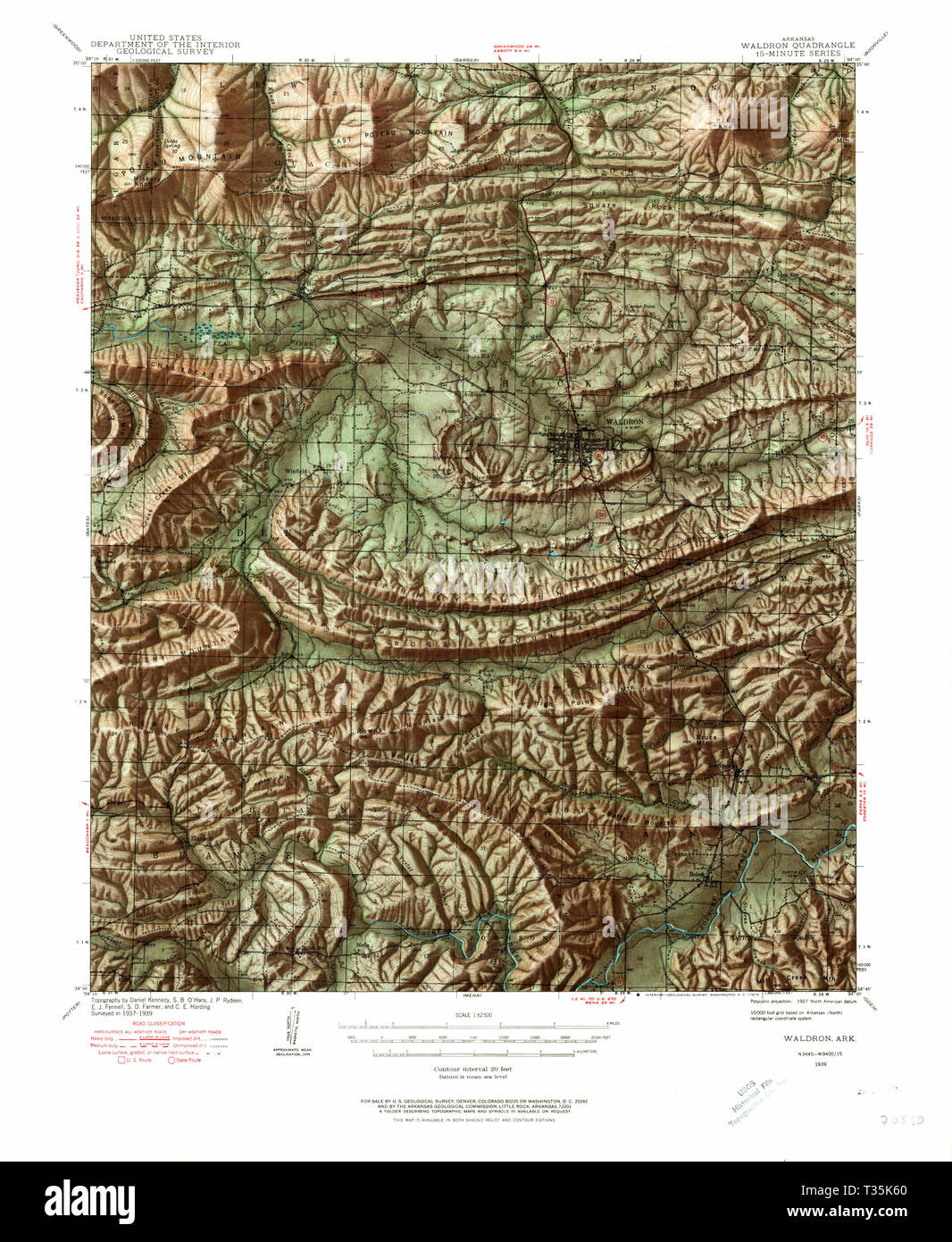 Map of waldron hi-res stock photography and images - Alamy