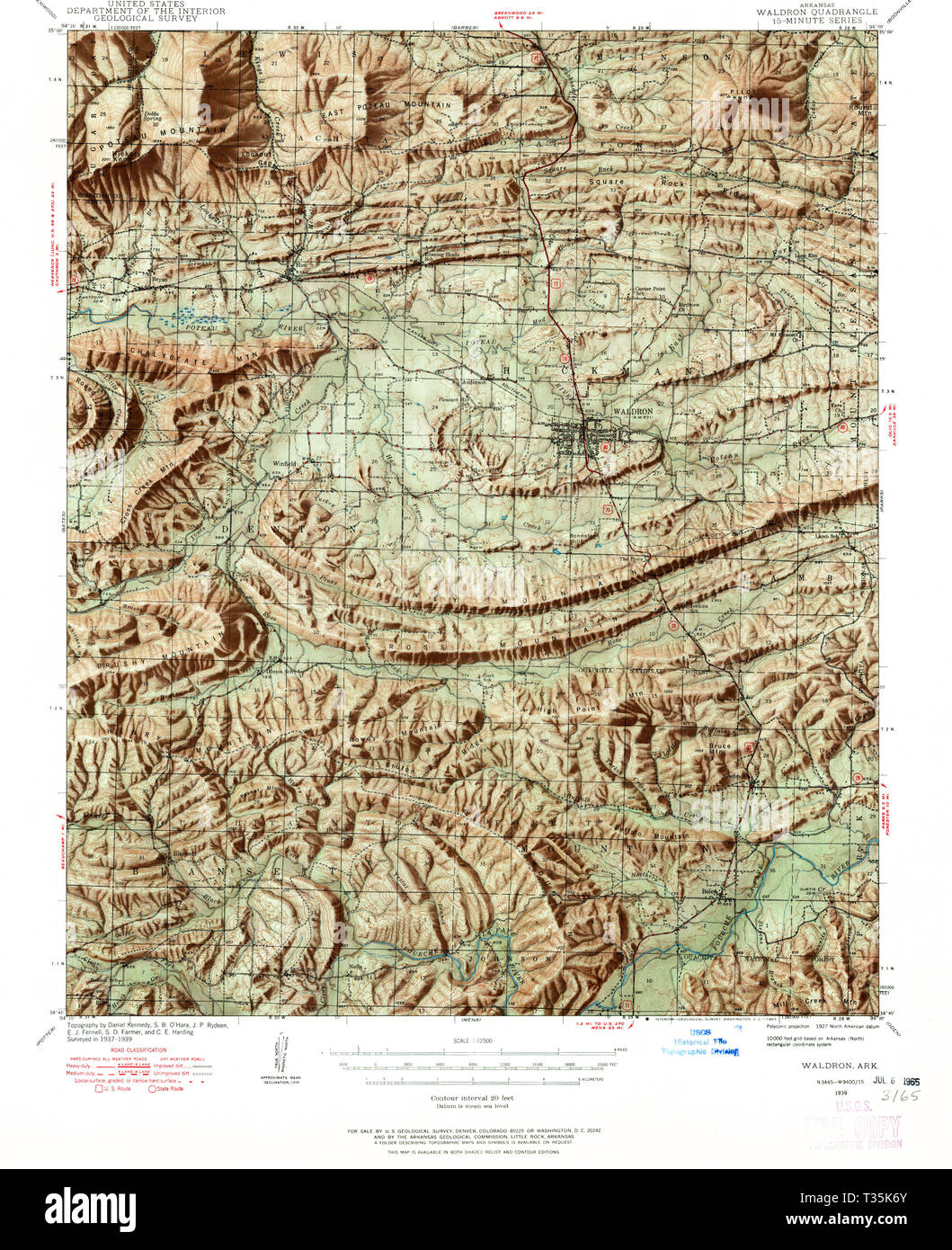 Waldron map hi-res stock photography and images - Alamy