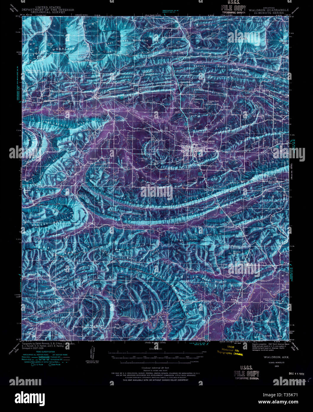 Map of waldron hi-res stock photography and images - Alamy