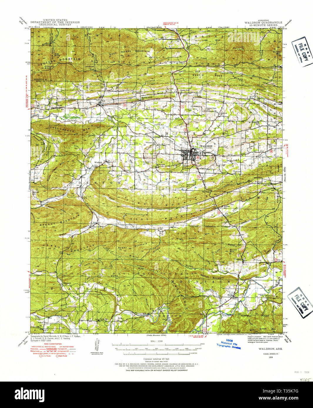 Waldron map hi-res stock photography and images - Alamy