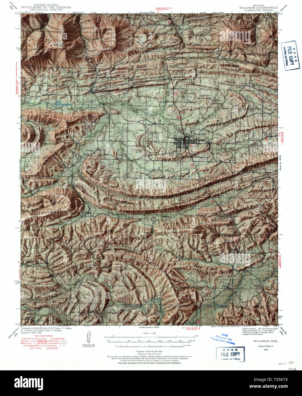 Waldron map hi-res stock photography and images - Alamy