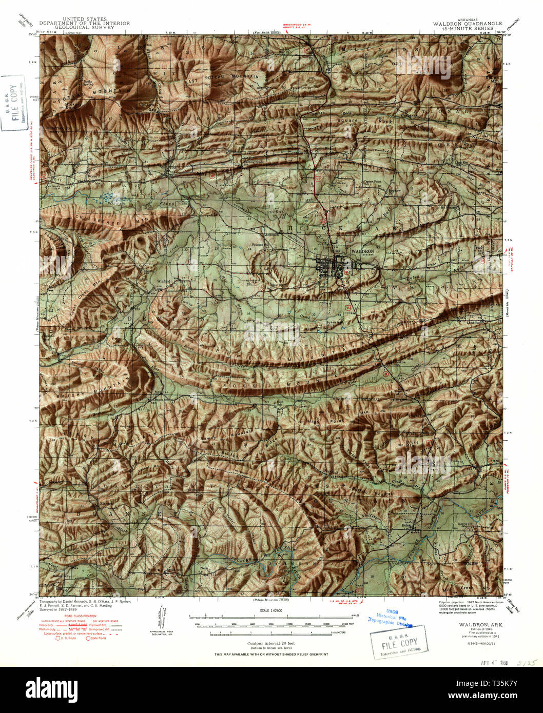 Map of waldron hi-res stock photography and images - Alamy