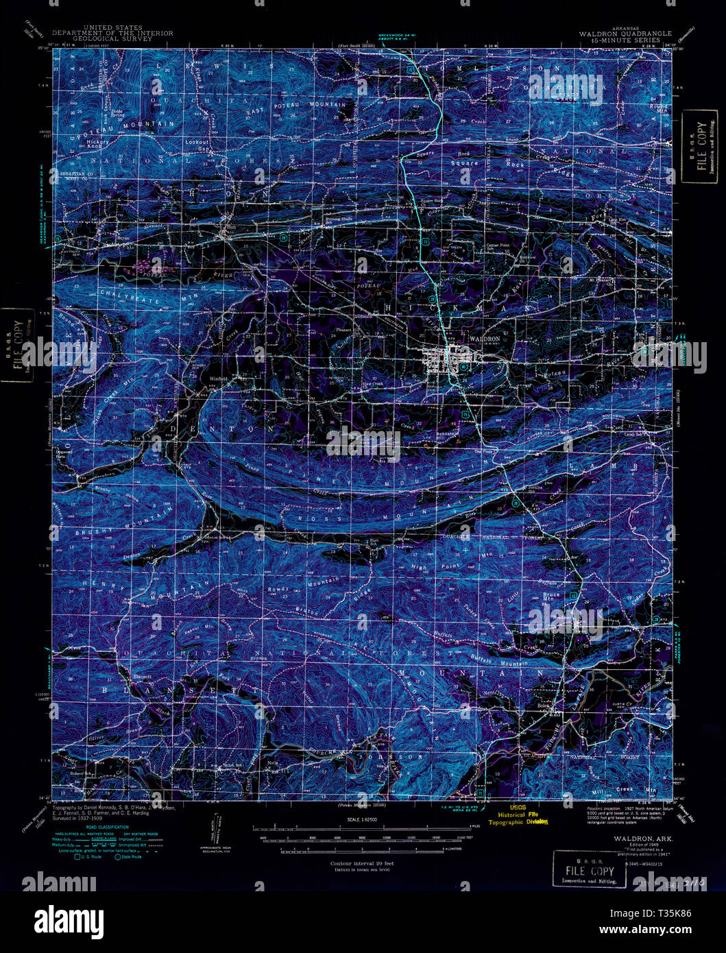 Waldron map hi-res stock photography and images - Alamy