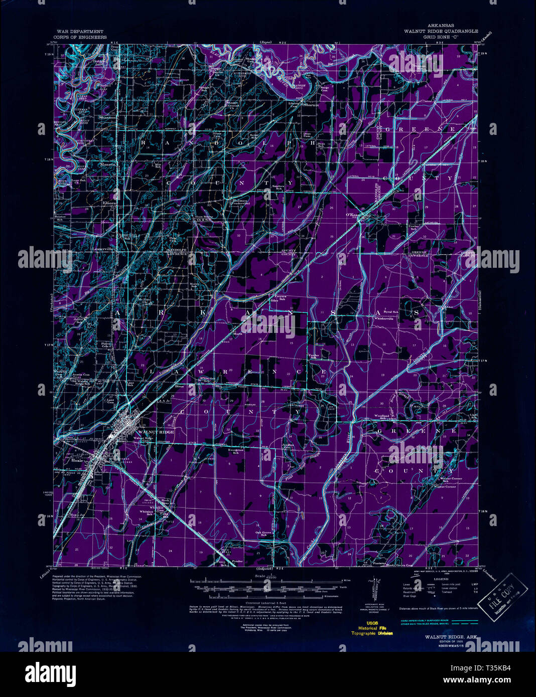 Map of walnut ridge hi-res stock photography and images - Alamy