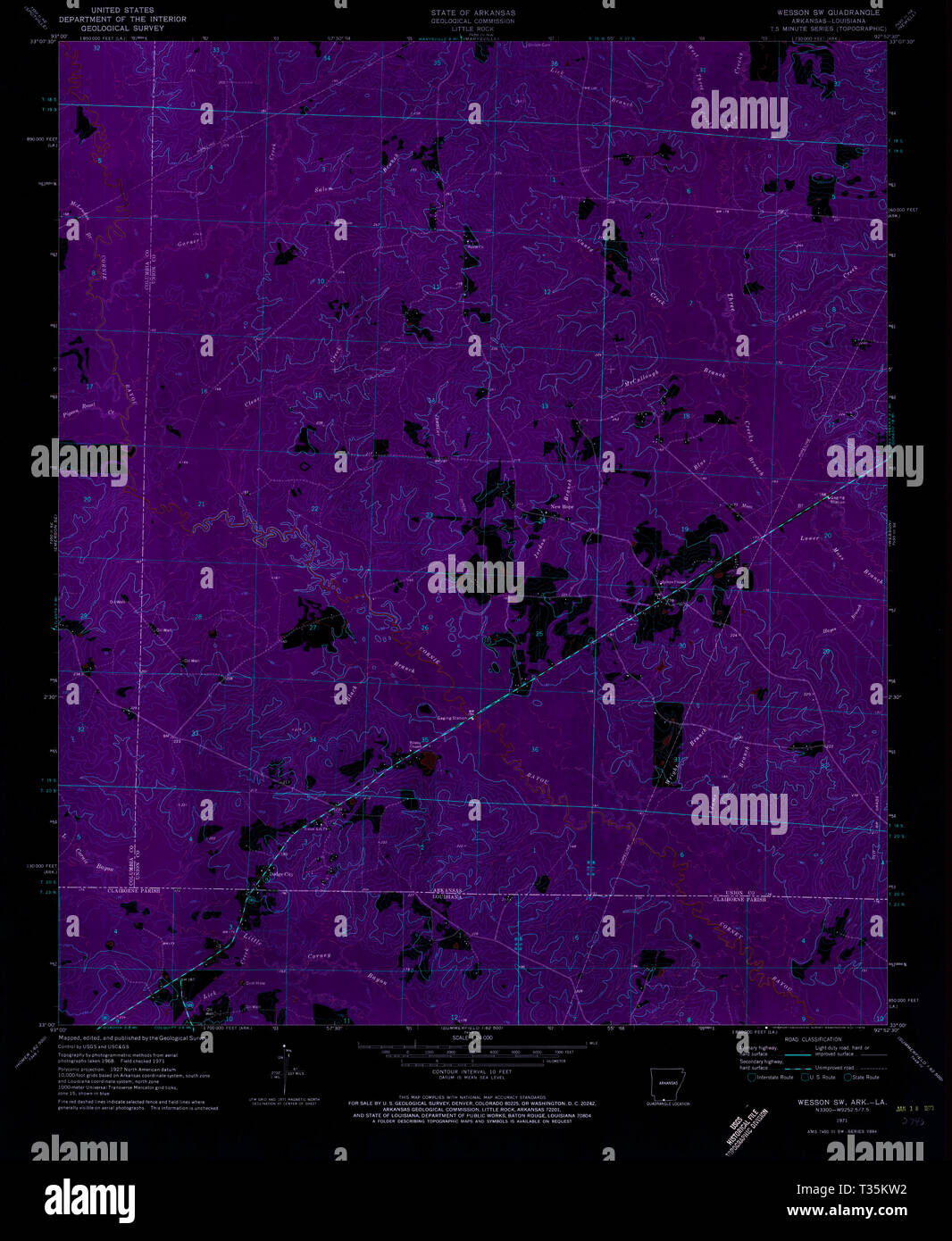 Map of wesson hi-res stock photography and images - Alamy