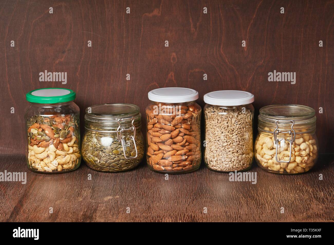 Mix of nuts and seeds Stock Photo - Alamy