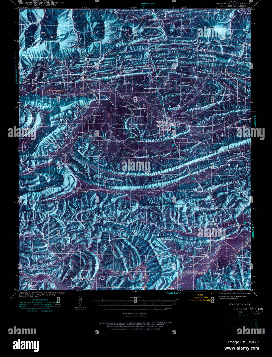 Map of waldron hi-res stock photography and images - Alamy