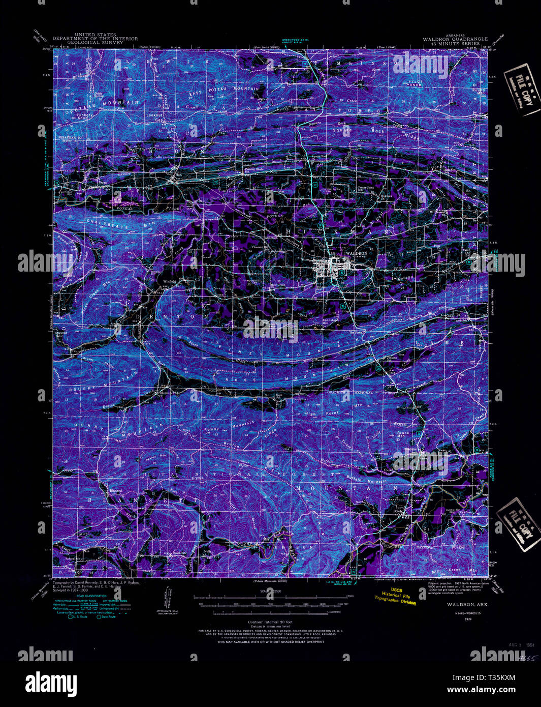 Waldron map hi-res stock photography and images - Alamy