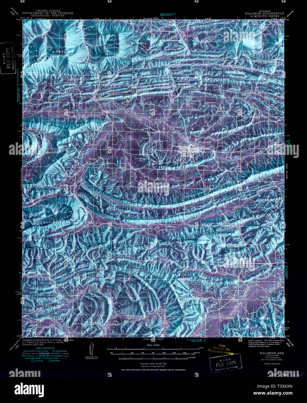 Waldron arkansas map hi-res stock photography and images - Alamy