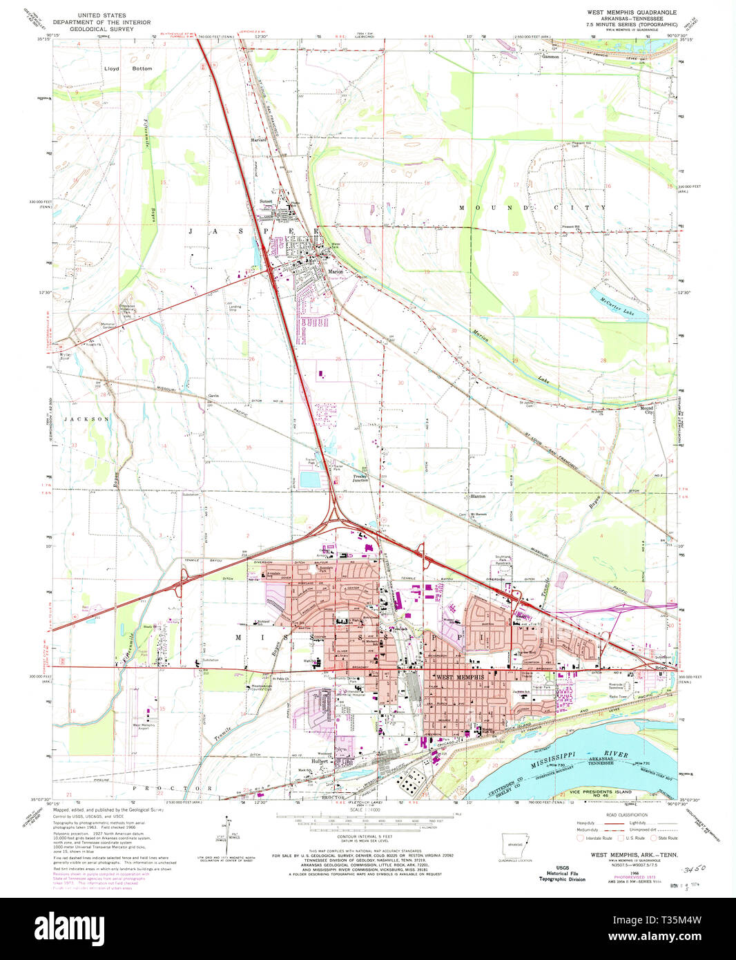 Map of memphis Cut Out Stock Images & Pictures - Alamy