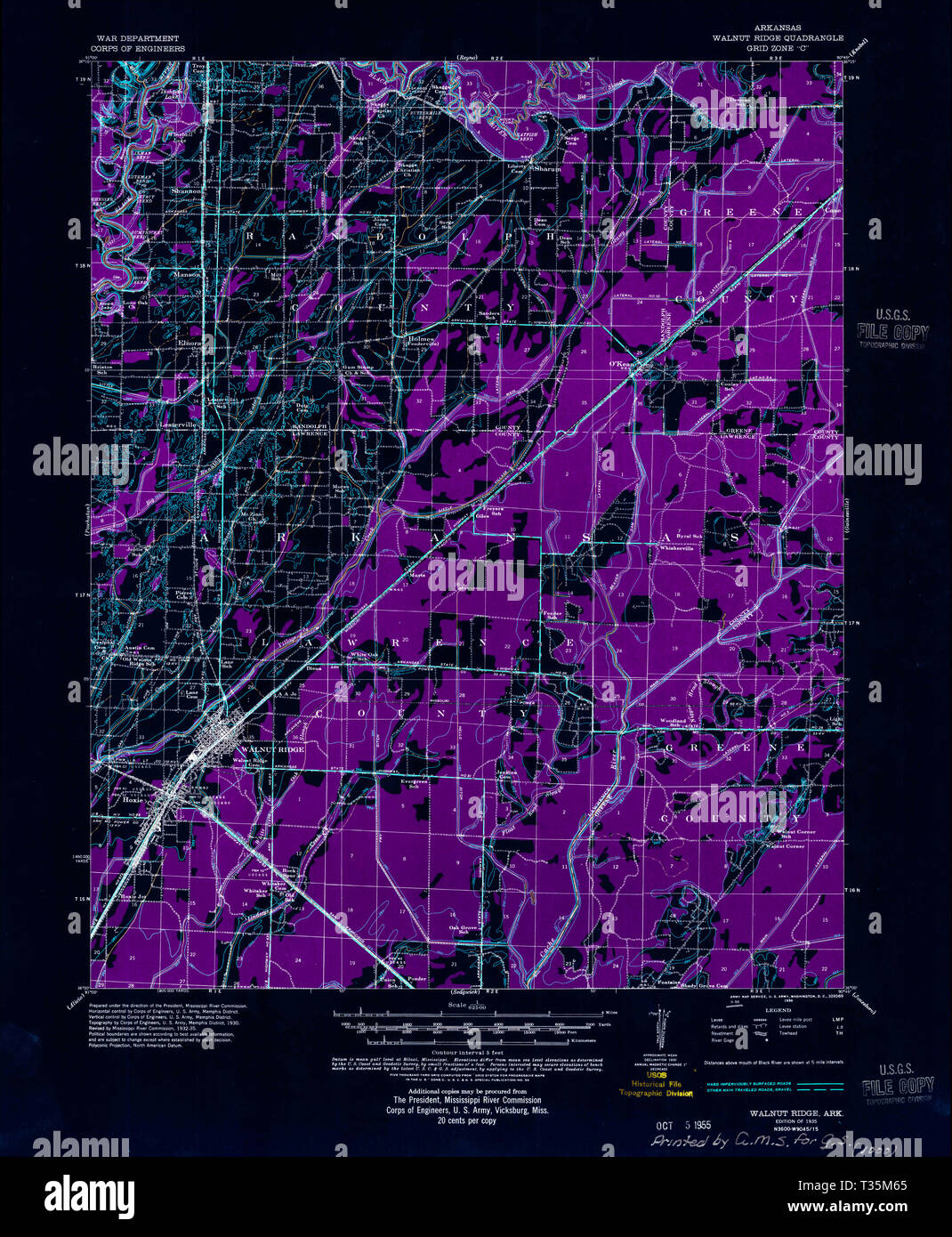Map of walnut ridge hi-res stock photography and images - Alamy