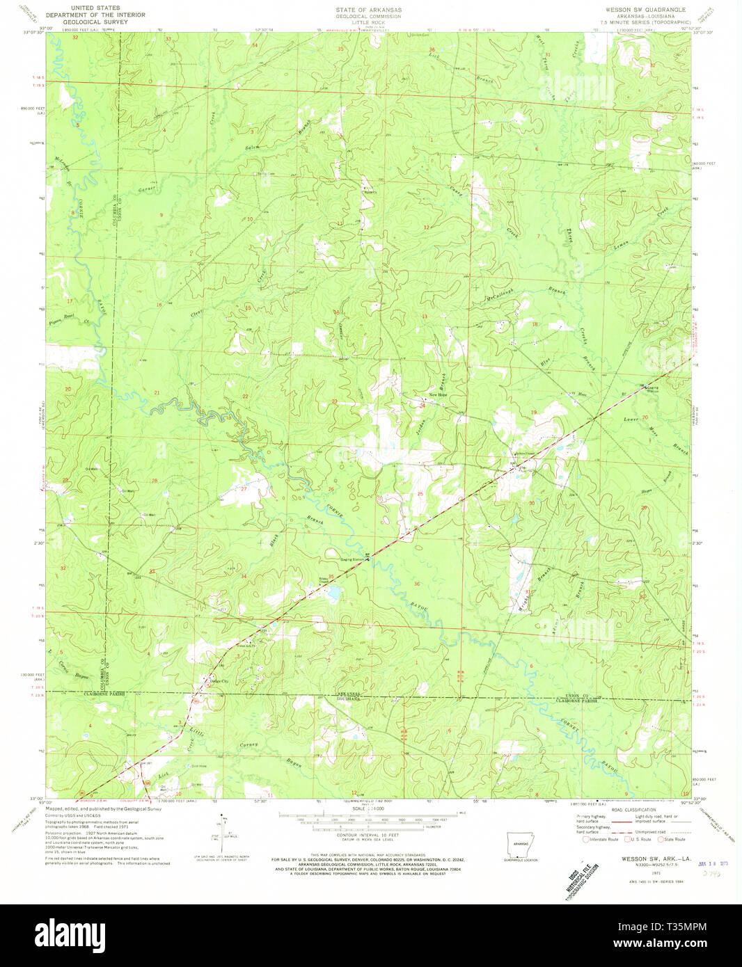 Map of wesson hi-res stock photography and images - Alamy