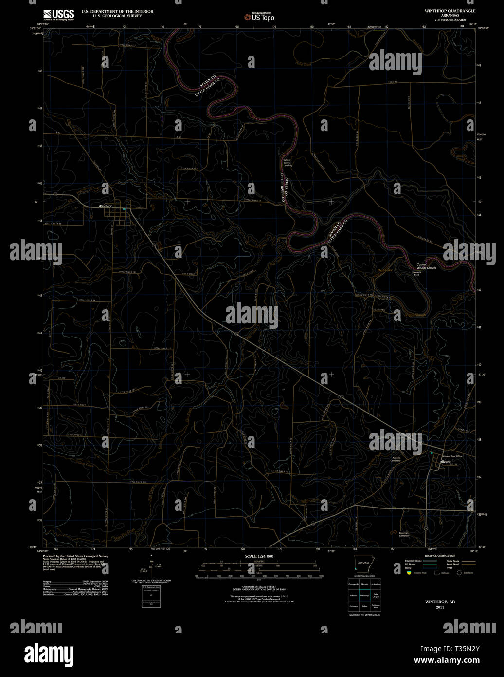 Map of winthrop hi-res stock photography and images - Alamy