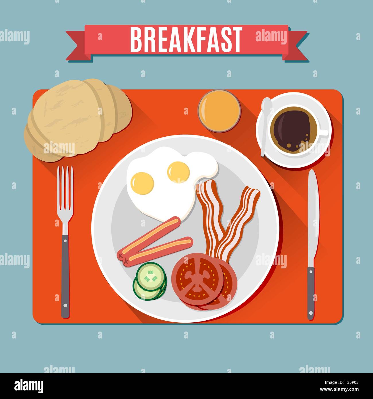 English breakfast cafe man Stock Vector Images - Alamy