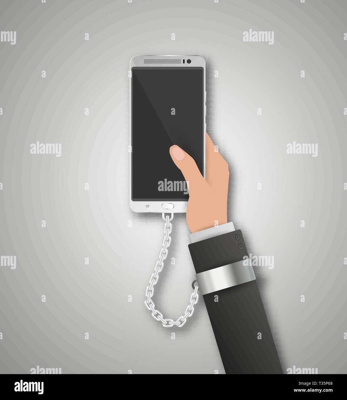 Modern smartphones and internet social networks addiction metaphor ...