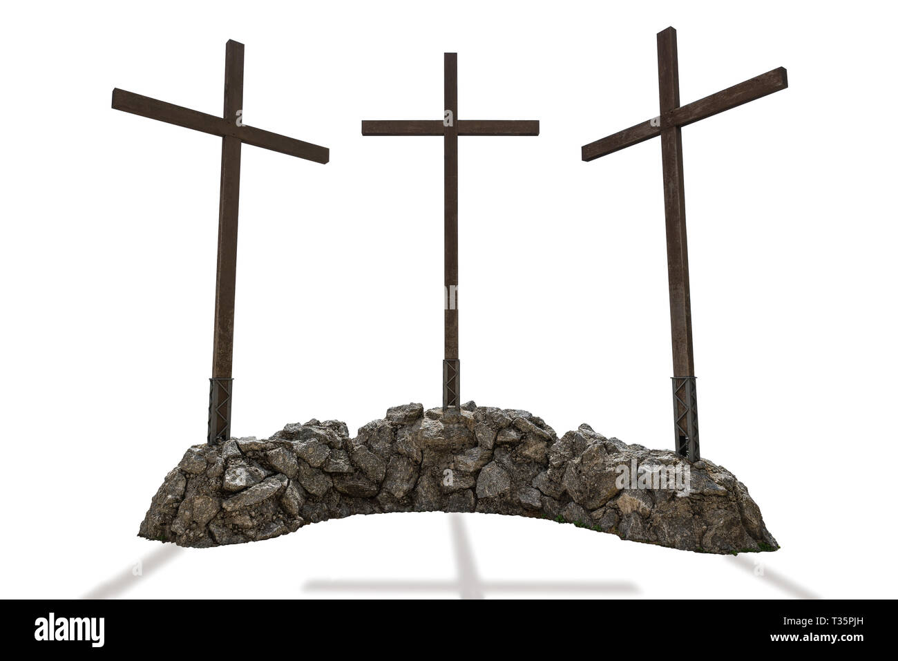 Three crosses and silhouette hi-res stock photography and images - Alamy