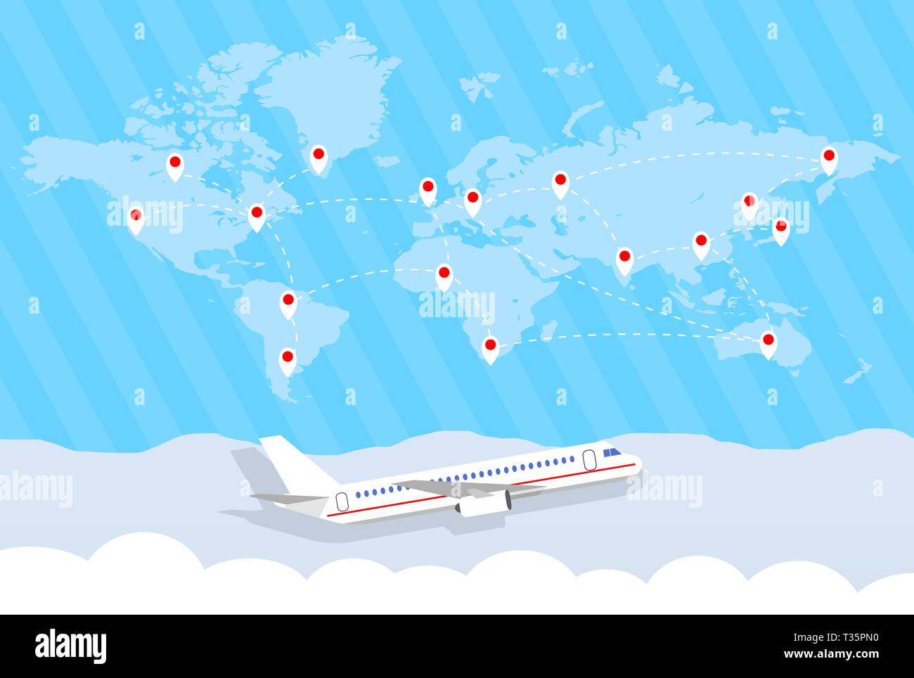 Airliners Flying Stock Vector Images - Alamy