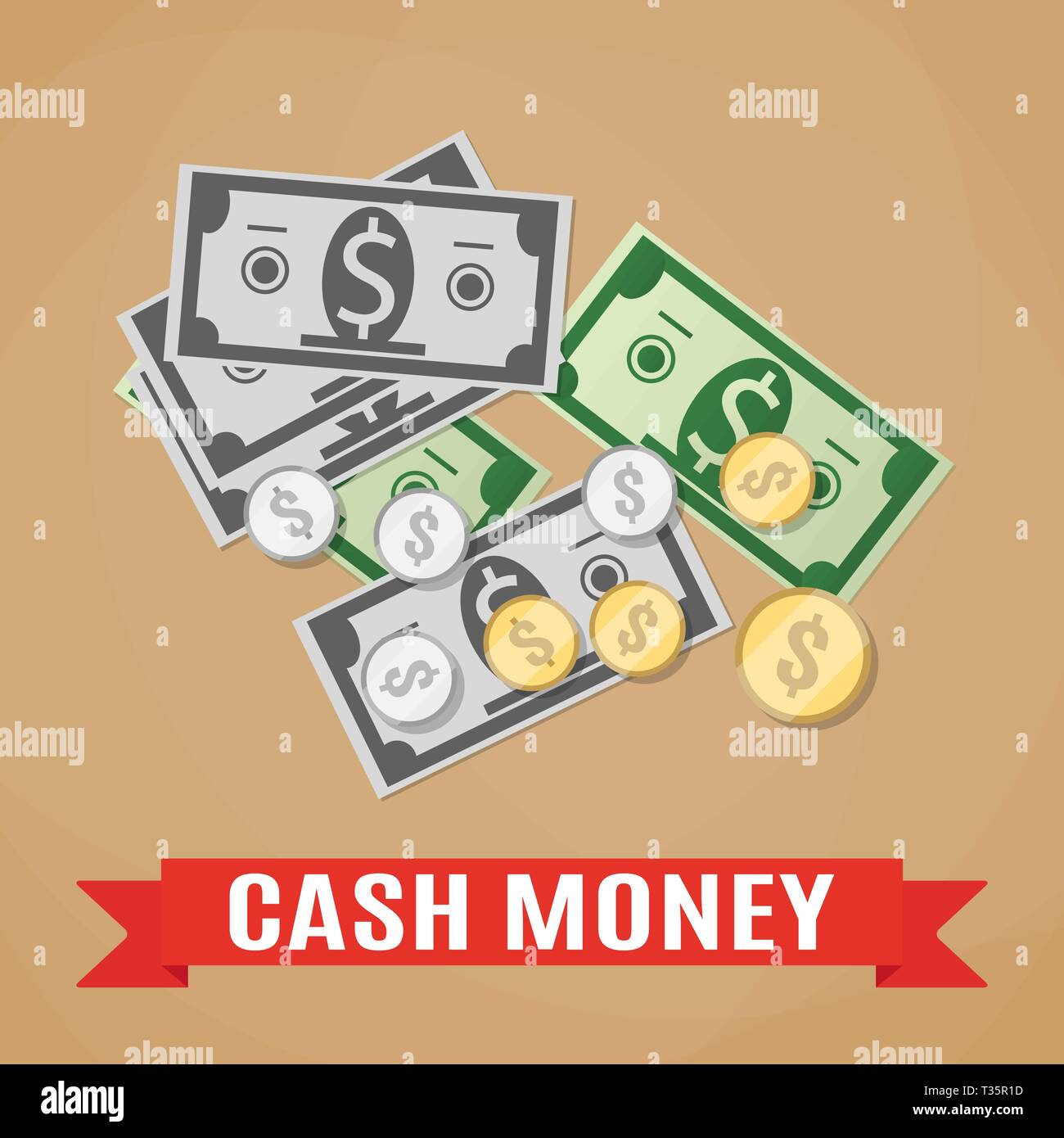 Silver coins cartoon hi-res stock photography and images - Alamy
