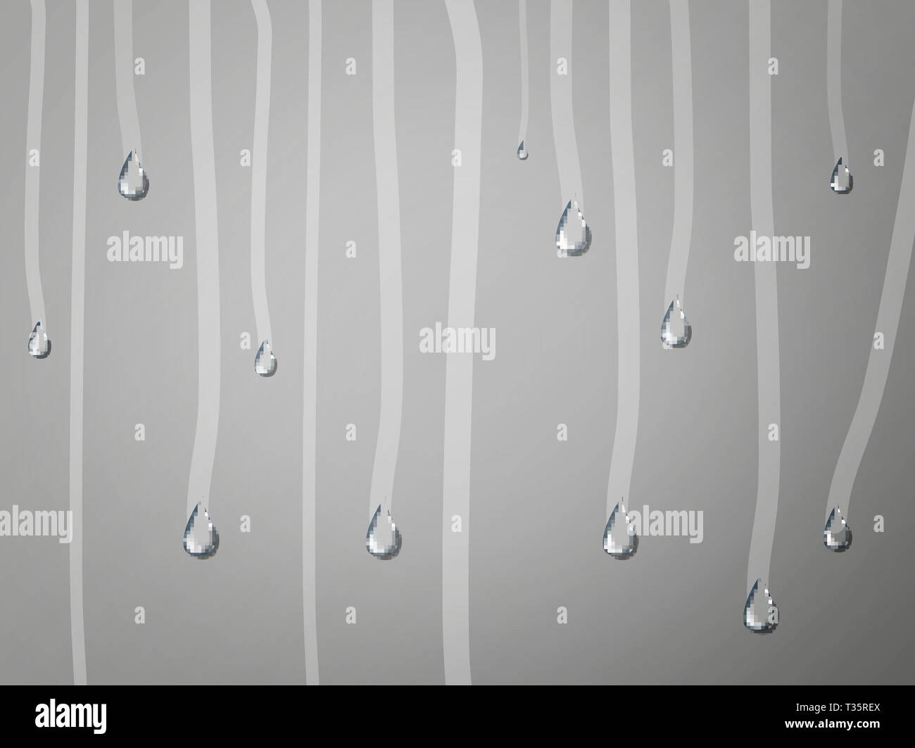 gray water droplets rain background. vector illustration Stock Vector ...