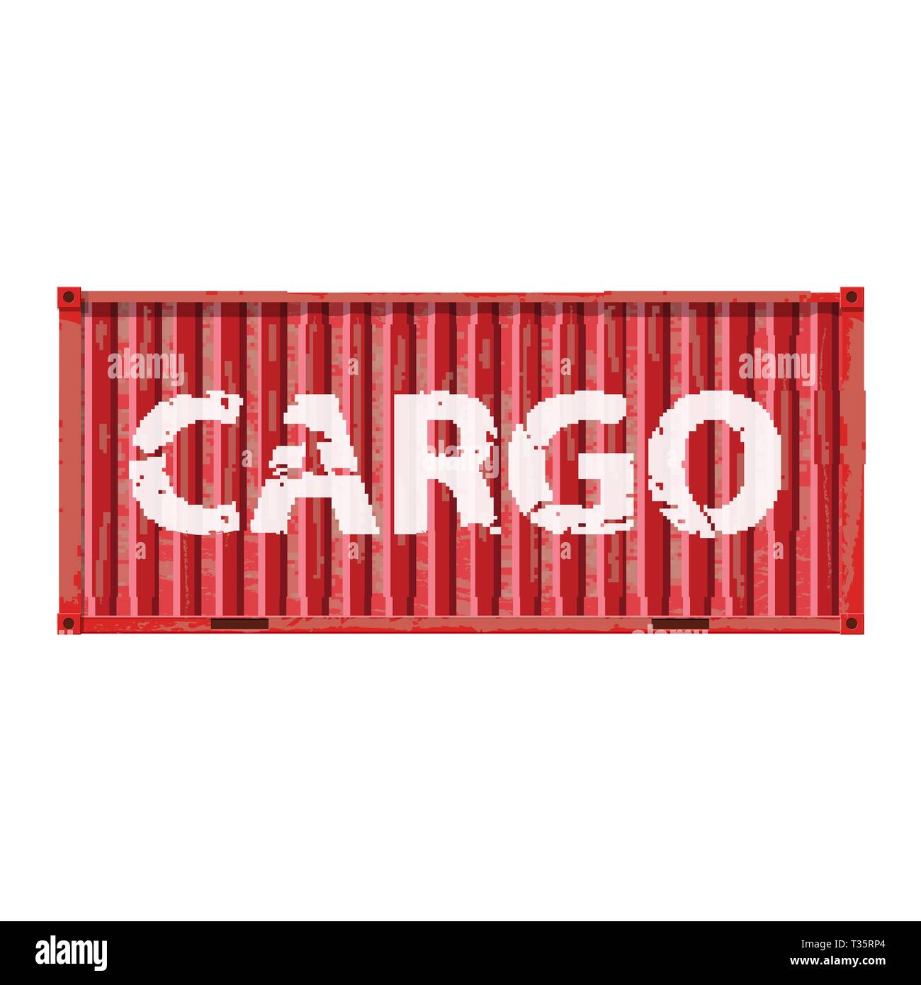 Freight shipping, metall red cargo container. logistics and ...