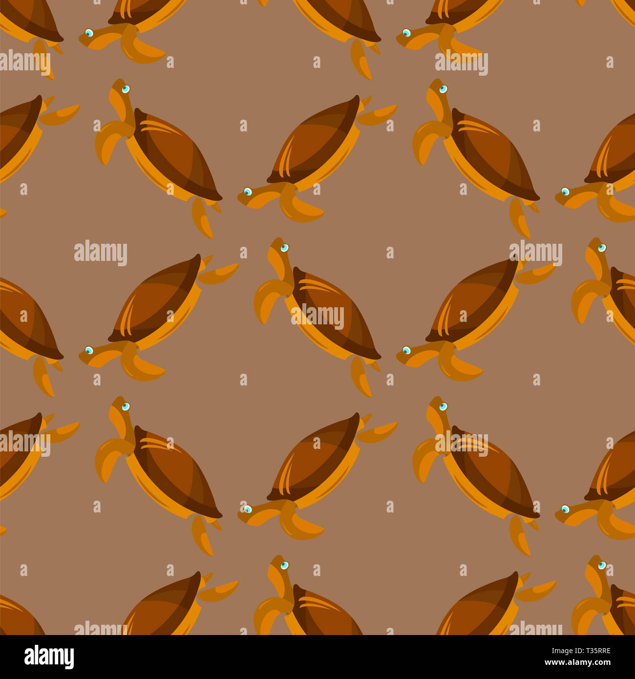 Ocean Turtle Seamless Pattern. Sea Graphic Simple Animal Texture Stock ...
