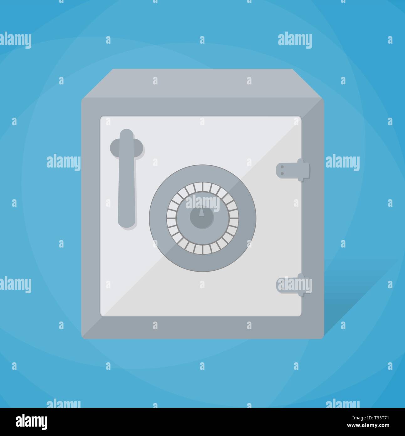 Small closed steel safe box. Safe box icon. security concept. vector ...