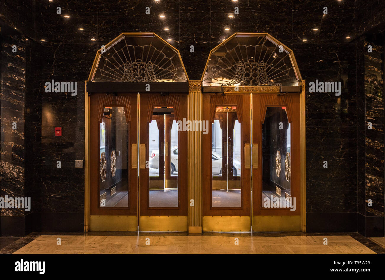 Hall of the Exchange Building in the central business district in ...