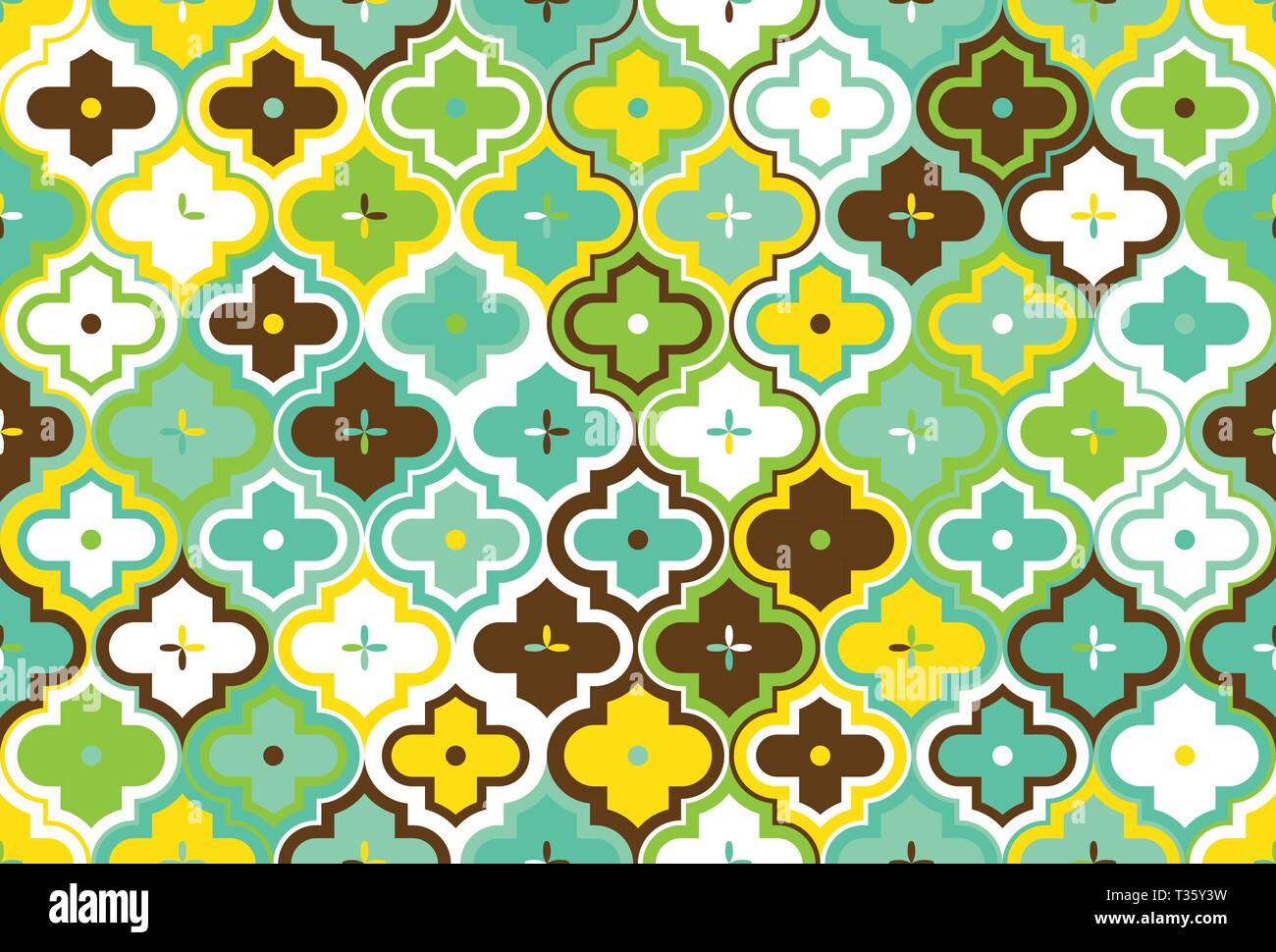 Moroccan Quatrefoil Seamless Pattern Mosaic Ogee Vector Stock Vector ...
