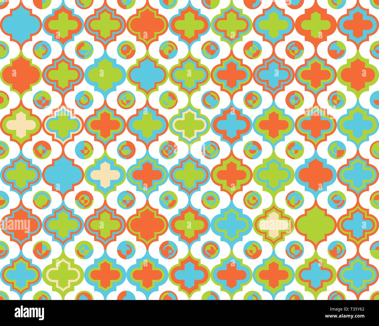 Moroccan Quatrefoil Seamless Pattern Mosaic Ogee Vector Stock Vector ...