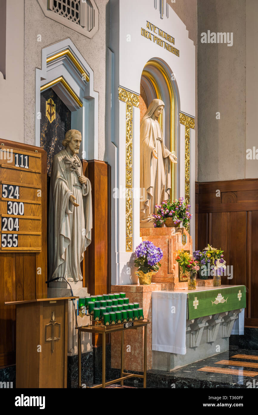 Modern catholic church interior hi-res stock photography and images - Alamy